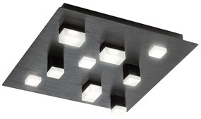 Redo 01-2015 stropní LED svítidlo Pixel broušená černá, 27W, 3000K, 35cm