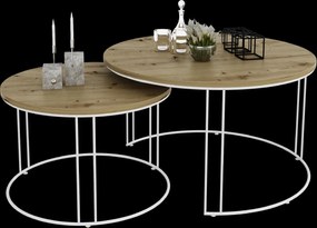 ADRK Furniture Konferenční stolek 2v1 ETTA CT-ETT-W-A