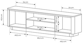 TORRO d | TV stolek RTV 200 3D | 200 cm | dub cremona/černá