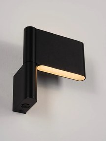 Matně černé hliníkové LED nástěnné svítidlo s ohybatelnou konstrukcí Flusso – Nova Luce