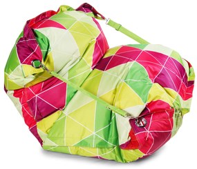 Beanbag Designový sedací vak 189x140 Triangle s popruhy