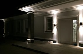 LED venkovní svítidlo HANA stříbrné - 2 x GU10 - 230V