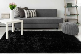 Lalee Kusový koberec Twist 600 Black Rozměr koberce: 120 x 170 cm