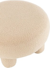 Béžová kulatá stolička Teddy Bouclé Beige - Ø 52*28 cm