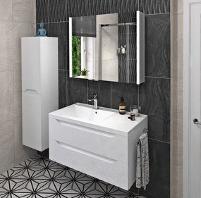 Sapho, ALIX galerka s LED osvětlením 66x70x17,5cm, levá/pravá, bílá, AX166-0030