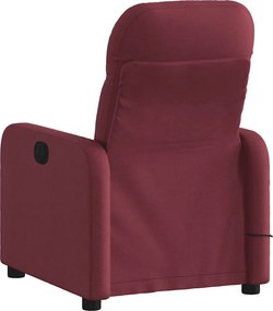 Elektrické masážní polohovací křeslo vínové textil 3206789