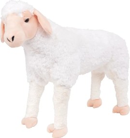 vidaXL Stojící plyšová hračka ovečka bílá XXL [91341]