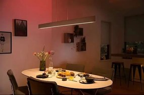 Závěsné LED svítidlo Philips Hue Ensis / 79 W / 129,9 x 4 x 157 cm / bílá