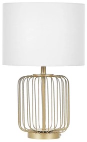 Stolní lampa 58 cm bílá / zlatá THOUET Beliani