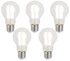 Sada 5 chytrých stmívatelných LED žárovek E27 A60 čirá 7W 806 lm 2700-6500K Zigbee