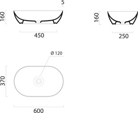 GSI Sapho Pura 883411 umyvadlo 60 x 37 cm
