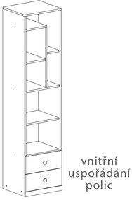 Dětský pokoj PIXEL | sestava A | 7 dílů | dub/bílá lux/šedá