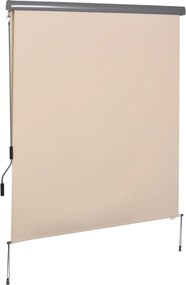 Outsunny Venkovní Rolovací Záclona 2,5 x 1,6 m Skladatelný Vertikální Sluneční Stín s Kličkou, Hliník a Polyester 280 g/m² UV50+ Ochrana pro Balkon, …