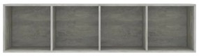 vidaXL Knihovna/TV skříňka betonově šedá 143 x 30 x 36 cm