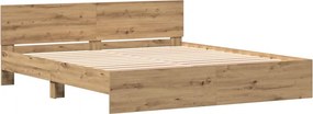 Rám postele s čelem s čelo Dub artisan 203 x 185 x 70 cm 3378500
