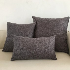 Jednobarevné potahy na dekorační pohovkové polštáře Barva: Tmavě šedá, Rozměry: 55x55 cm