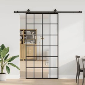 Posuvné dveře se sadou kování černé 76x205 cm ESG Glass