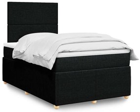 Box spring postel s matrací černá 120x200 cm textil 3292018