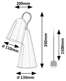 Rabalux 74225 - LED Stolní lampa RABAL 1xE14/4W/230V černá