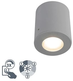 Moderní přisazené venkovní svítidlo šedé IP55 vč. GU10 - Franca