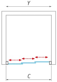 Roth LEGA LINE PD3N 1900 Posuvné sprchové dveře pro instalaci do niky 100 cm Profil: Lesk, Sklo: Grape