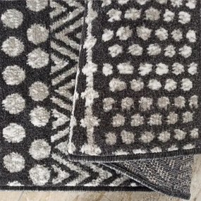 Designový koberec v šedé barvě s jemnými vzory Šířka: 120 cm | Délka: 170 cm
