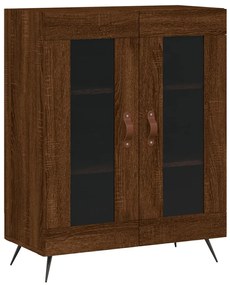 Skříň highboard hnědý dub 69,5 x 34 x 180 cm kompozitní dřevo,  3195714