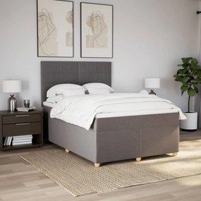 Box spring postel s matrací taupe 140x200 cm textil 3291307