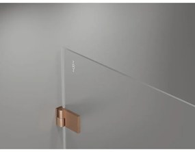 Mexen Lunar-B Duo výklopný sprchový kout 100 x 70 cm, čiré sklo, měděná matná, 832-100L-070P-65-00