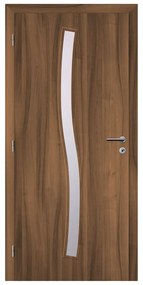 Solodoor Interiérové dveře Etta 1, 70 L, 750 × 1985 mm, fólie, levé, ořech královský, prosklené