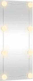 Nástěnné zrcadlo s LED osvětlením 50 x 100 cm sklo obdélníkové 3189157