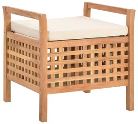 247609 vidaXL Úložná lavice 49 x 48 x 49 cm masivní ořechové dřevo