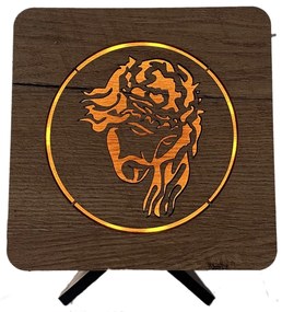 Li-Go "Ježíš s trnovou korunou" lampa 19x19cm provedení povrchu: dub světlý