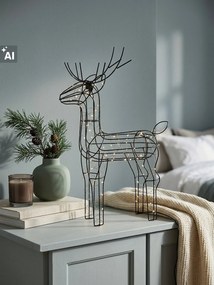 Sinsay - Vánoční LED dekorace ve tvaru soba - černá