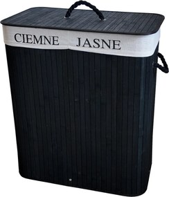 TRENDIE Bambusový koš na prádlo 100l černý + DÁREK