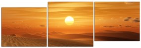 Obraz na plátně - Pouštní západ slunce - panoráma 5917D (150x50 cm)