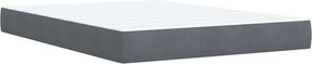 Box spring postel s matrací tmavě šedá 160x200 cm samet 3290949