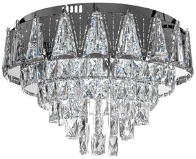 Toolight - Stropní lampa Crystal LED s dálkovým ovládáním - chrom - APP776-1C
