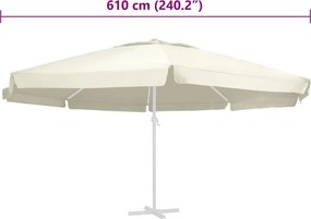 Náhradní potah na zahradní slunečník pískový 610 cm 312546