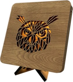 Li-Go "Hlava sovy" lampa 19x19 cm provedení povrchu: jedle