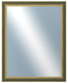 DANTIK - Zarámované zrcadlo - rozměr s rámem cca 80x100 cm z lišty ZVRATNÁ zelenozlatá plast (3070)