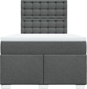Box spring postel s matrací tmavě šedá 120x190 cm textil 3290442
