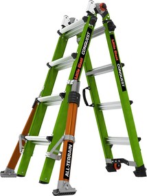 Little Giant - Conquest 2,0 nevodivý žebřík do každého terénu dosah: 274 - 457 / 523 cm, Conquest PRO: Model 17