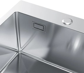 Erga HD, 1-komorový ocelový dřez 460x450x210 mm, ocelová, ERG-MLS-HD4645