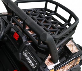 Ramiz Elektrická terénní bugina UTV pro děti černá + dálkové ovládání + zavazadlový prostor + pomalý start + EVA kola + MP3 LED