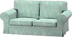 Potah na pohovku IKEA Ektorp 2-místná rozkládací NOVÝ MODEL 2012 barva zelená látka pletený vzor, vzorované