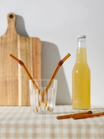 Sinsay - Sada skleněných brček s čisticím kartáčkem 5 pack - vícebarevná