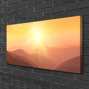 Obraz na plátně Slunce Hory Krajina 140x70 cm