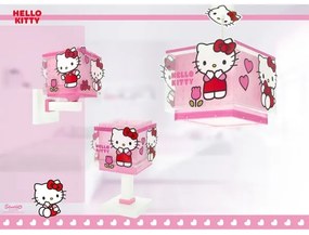 Dalber 73269 - Dětská nástěnná lampa HELLO KITTY 1xE27/15W/230V růžová