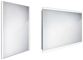 Nimco - Zrcadlo s LED osvětlením, 60x80 cm, hranaté, aluminium ZP 11002
